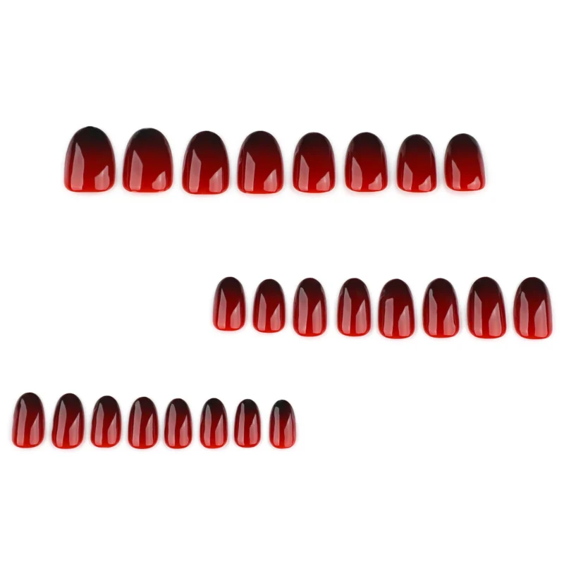 Y2k gothic red and black gradual change – hysunails.com